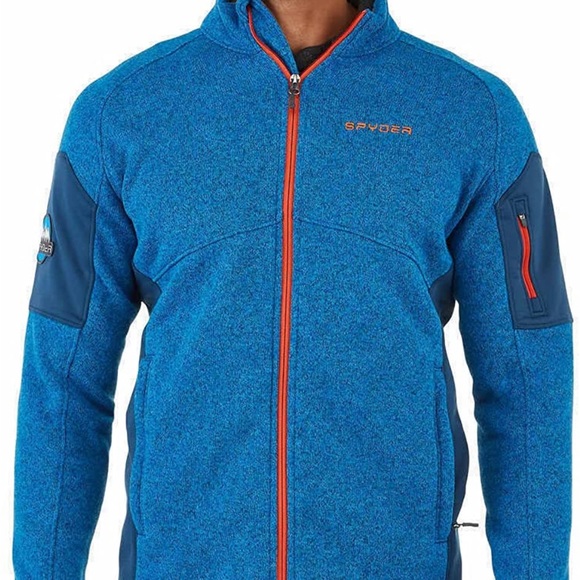 Spyder | Jackets & Coats | Nwt Spyder Mens Blue Fleece Jacket | Poshmark